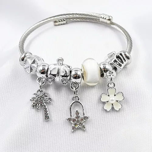 Pulsera tipo pandora plateada ref 16 – crearteoficial